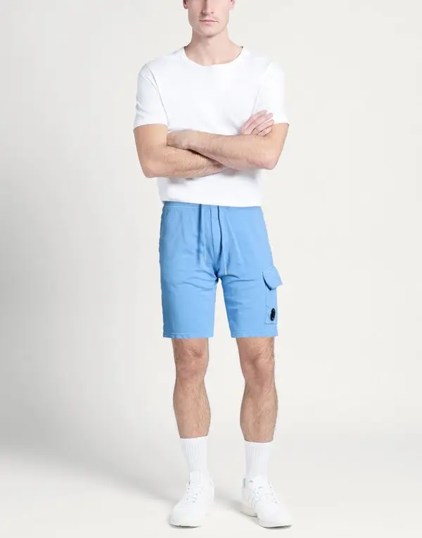C.P. COMPANY Cotton Terry Cargo Shorts - Azure