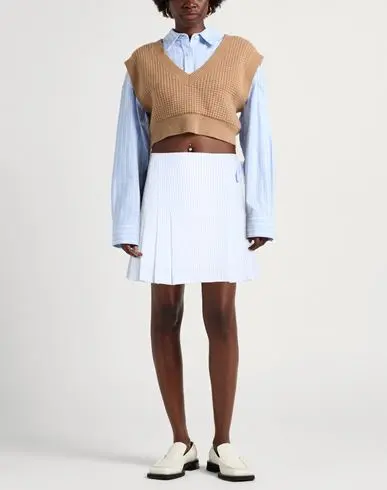 Sandro Mini Seersucker Pleated Skirt