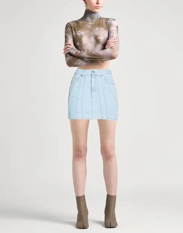 MUGLER Denim Pencil Skirt