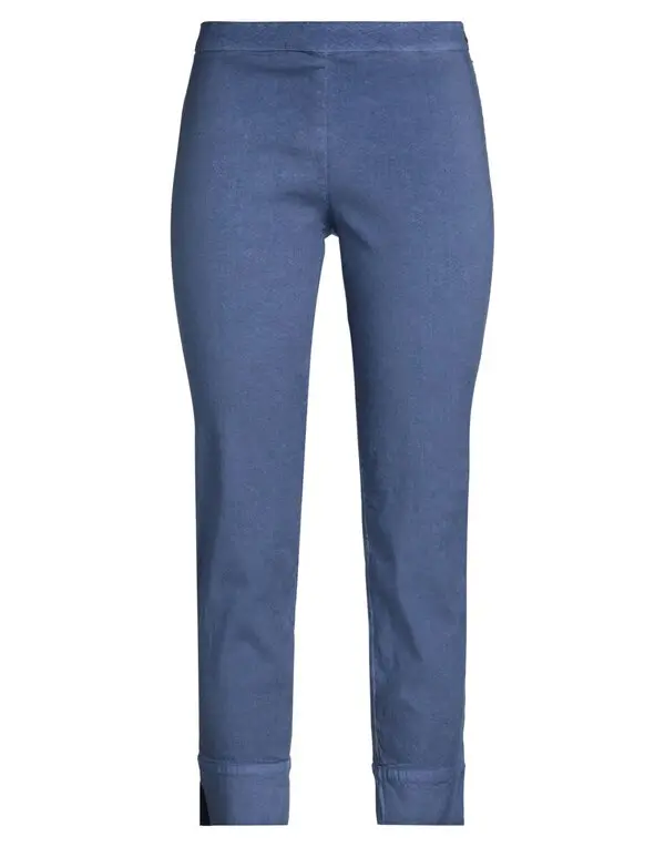 120% Lino Linen Cotton Elastane Tapered Cropped Pants