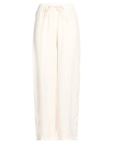 120% Lino Linen Straight-leg Pants - Pink
