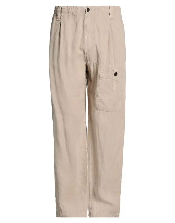 C.P. COMPANY Linen Casual Pants - Beige