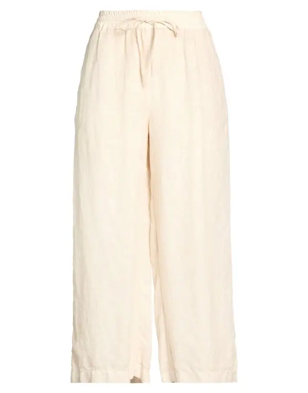 120% Lino Linen Wide-leg Pants