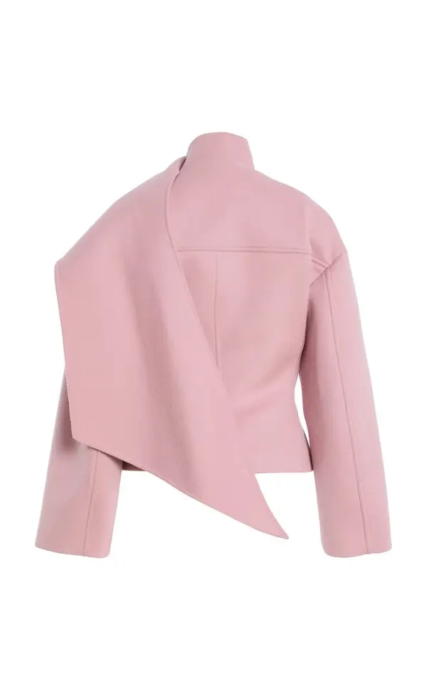 Oscar De La Renta Draped Virgin-wool Jacket
