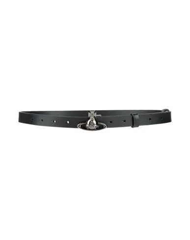 VIVIENNE WESTWOOD Small Orb Buckle Belt/gunmetal Belt Size Leather - Black