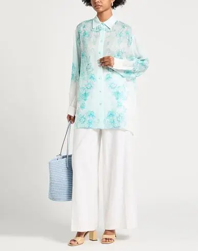 TWINSET Ramie Floral Print Shirt