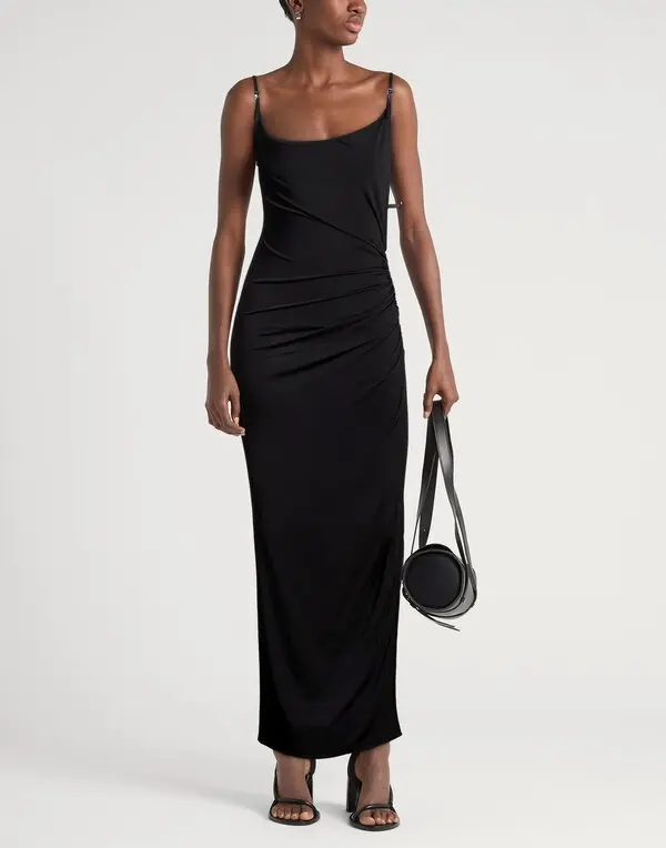 intimately free people black lace dress 1992 Thierry Mugler Runway Black Satin and Velvet Maxi Dress  CIRCA VINTAGE