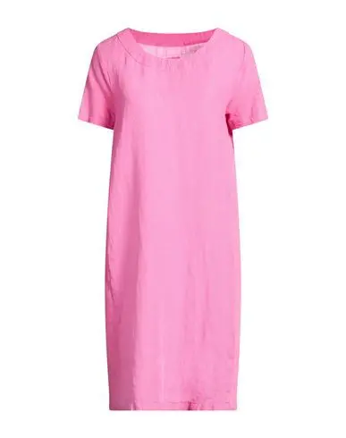 120% Lino Mini Linen Dress - Fuchsia