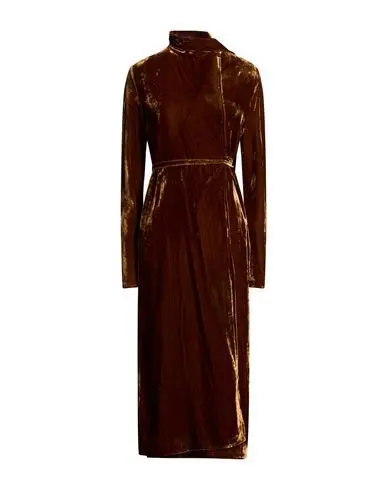 SEMICOUTURE Midi Dress Size Viscose, Polyamide - Brown