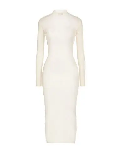 MUGLER Midi Dress Ivory Size Polyamide, Polyester, Elastane - White