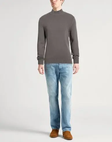 Fedeli Turtleneck Virgin Wool And Cashmere Knit - Grey