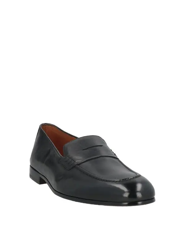 DOUCAL'S Leather Penny Loafers - Black