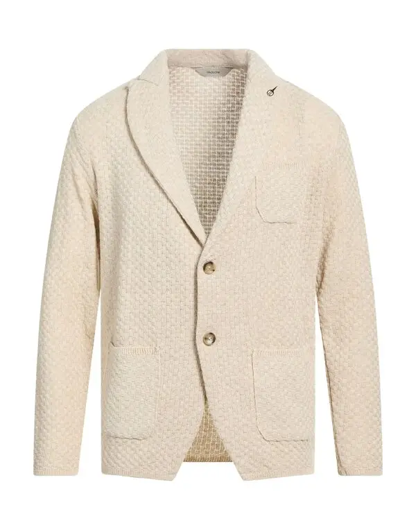 PAOLONI Single-breasted Blazer With Patch Pockets - Beige