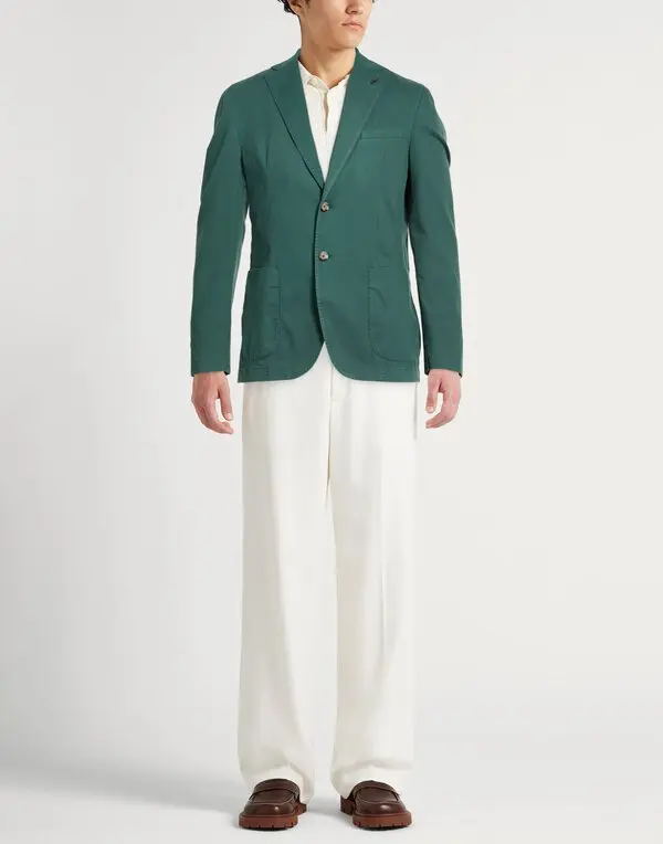 PAOLONI Blazer Emerald Size Cotton, Elastane - Green