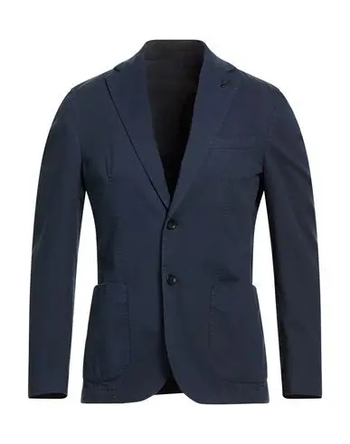 PAOLONI Blazer Size Cotton, Elastane - Navy