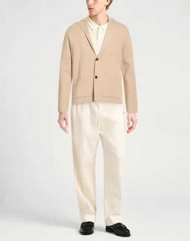 MANUEL RITZ Single-breasted Knitted Blazer - Beige