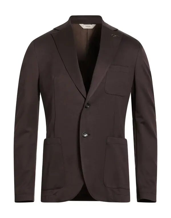 PAOLONI Blazer Chocolate Size Cotton, Polyamide, Elastane