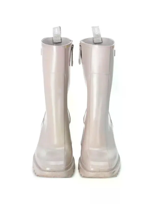 Chloé Betty Block-heel Rain Boots - Neutrals