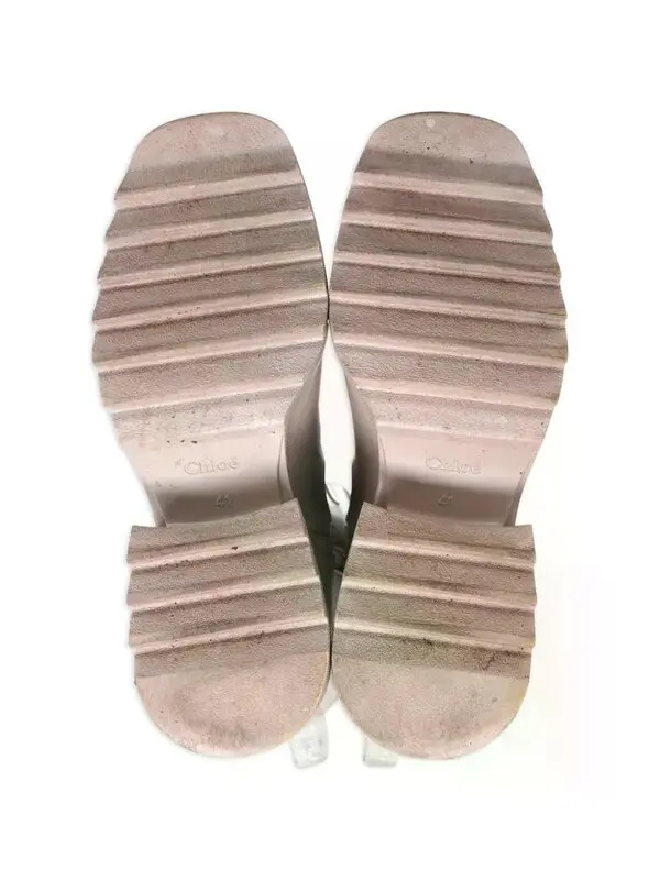 Chloé Betty Block-heel Rain Boots - Neutrals