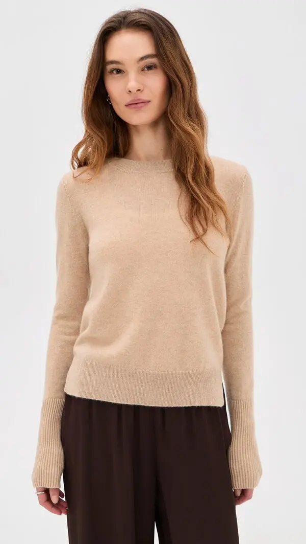 LA LIGNE Solid Lean Lines Cashmere Sweater