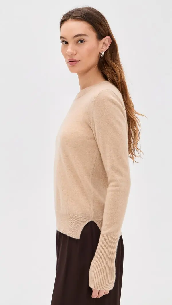 LA LIGNE Solid Lean Lines Cashmere Sweater