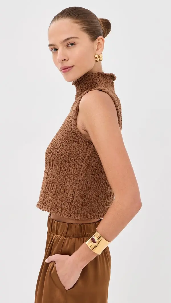 Sablyn Atticus Roll Neck Cropped Tank