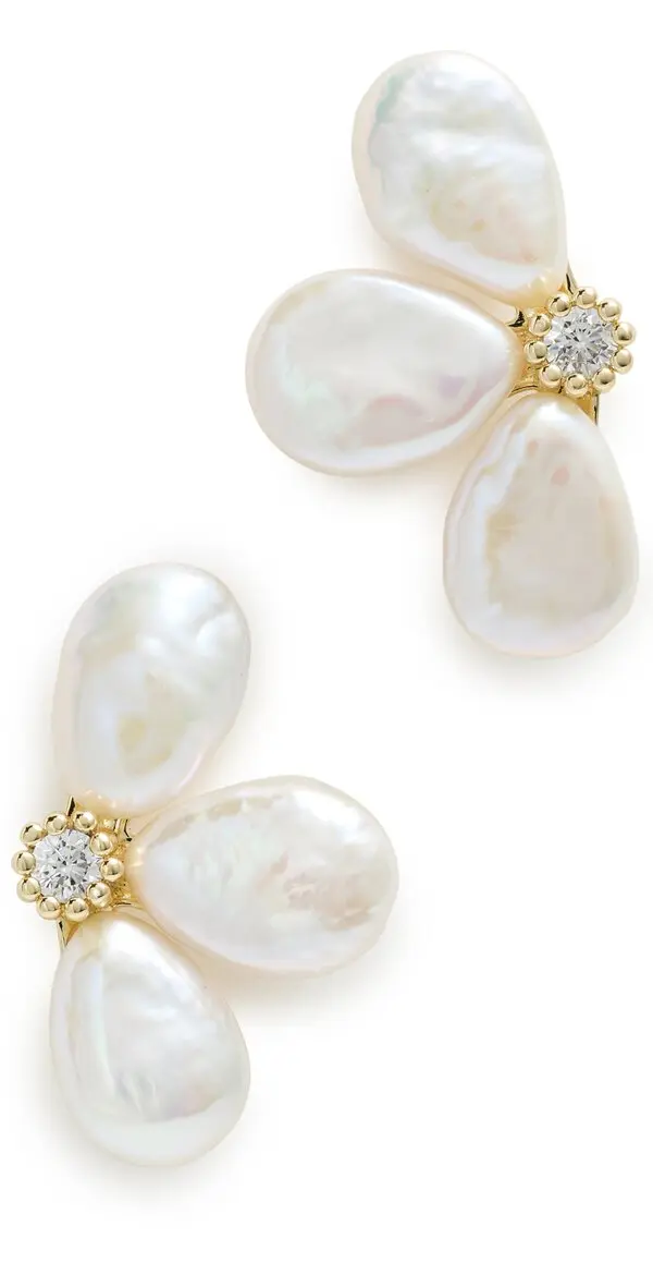 Shashi Amira Earrings - Gold/pearl