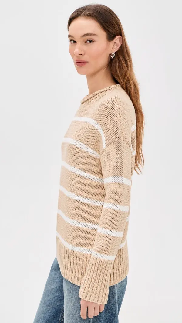 LA LIGNE Marina Striped Cotton Sweater