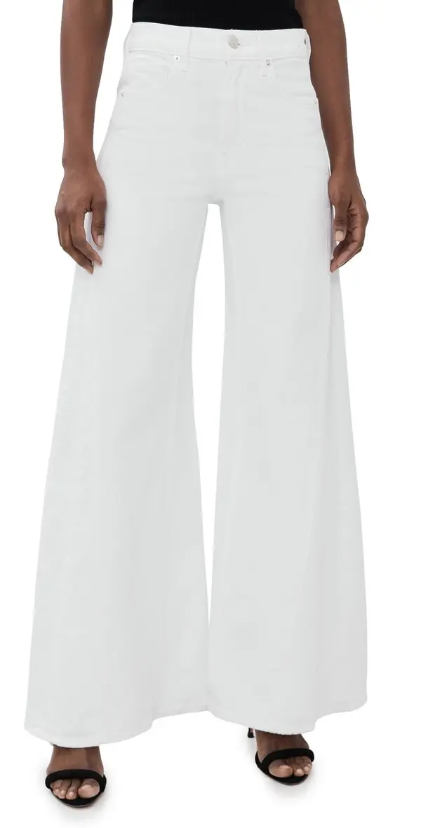 Veronica Beard Vicki Extra Wide Leg Jeans - White