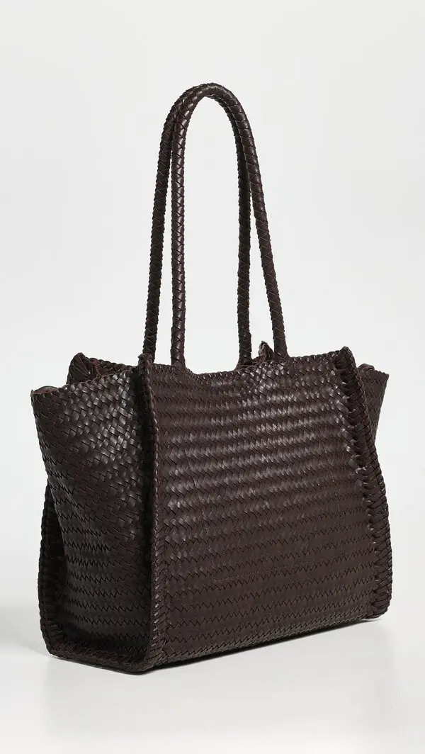 Madewell The Lexington Woven Leather Tote - Coffee Bean