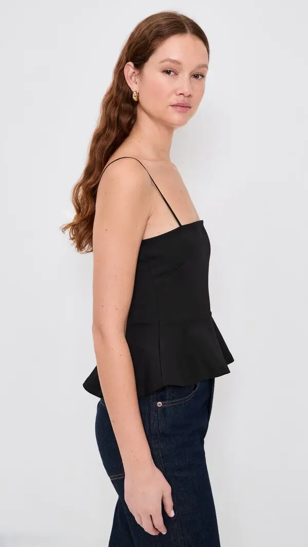 L'Agence Parisa Sleeveless Peplum Top