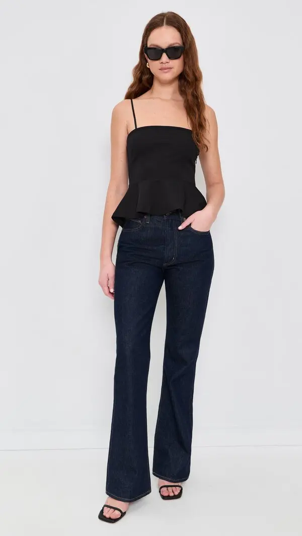 L'Agence Parisa Sleeveless Peplum Top