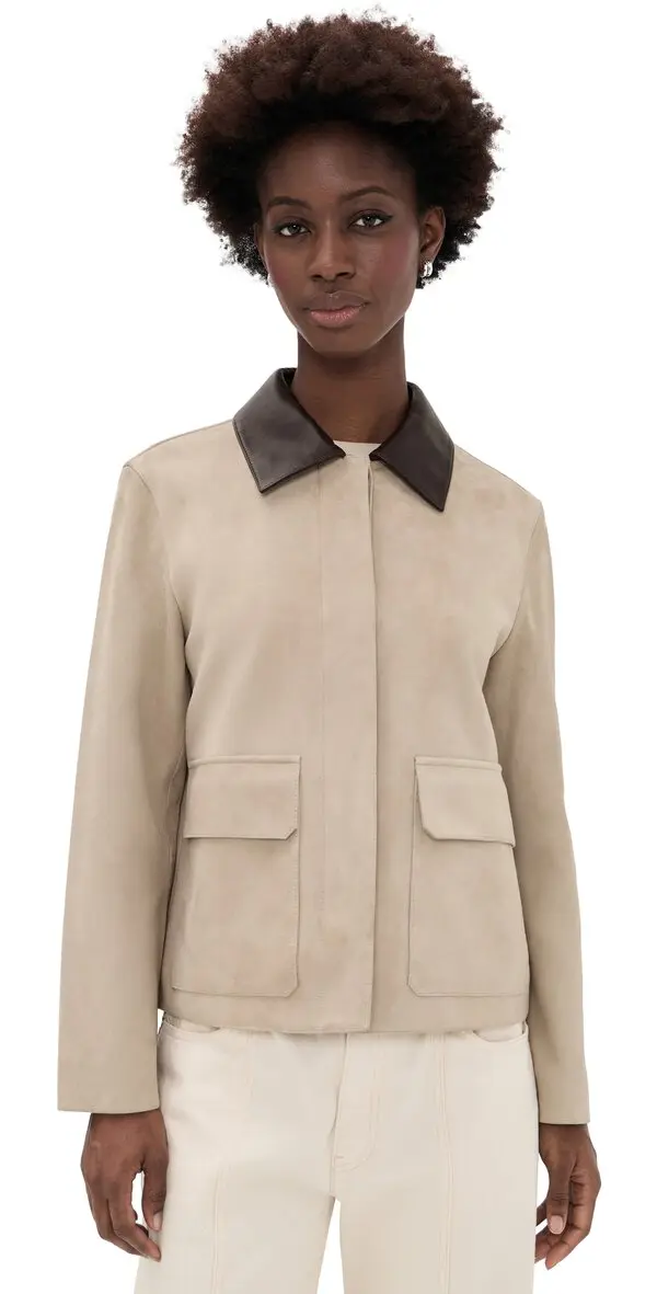 Theory Patch Boxy Jacket - Tan