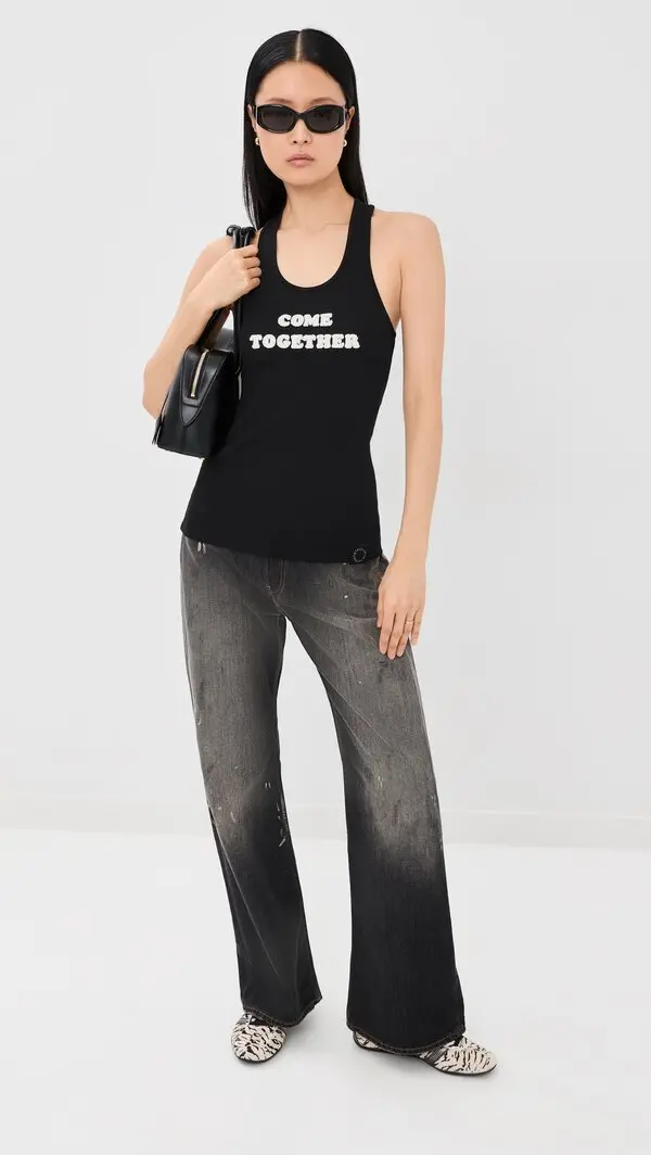 Stella McCartney Slogan Ribbed Tank