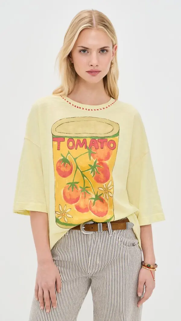 Free People Graphic Print Cotton T-shirt