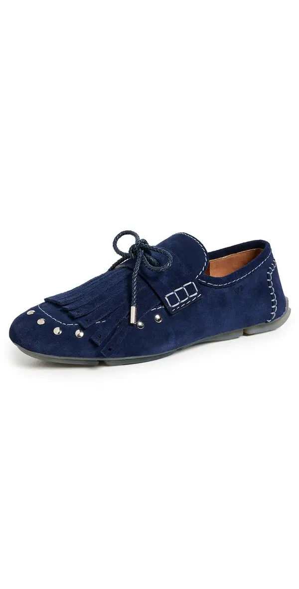 WALES BONNER Montego Tasseled Loafers - Navy
