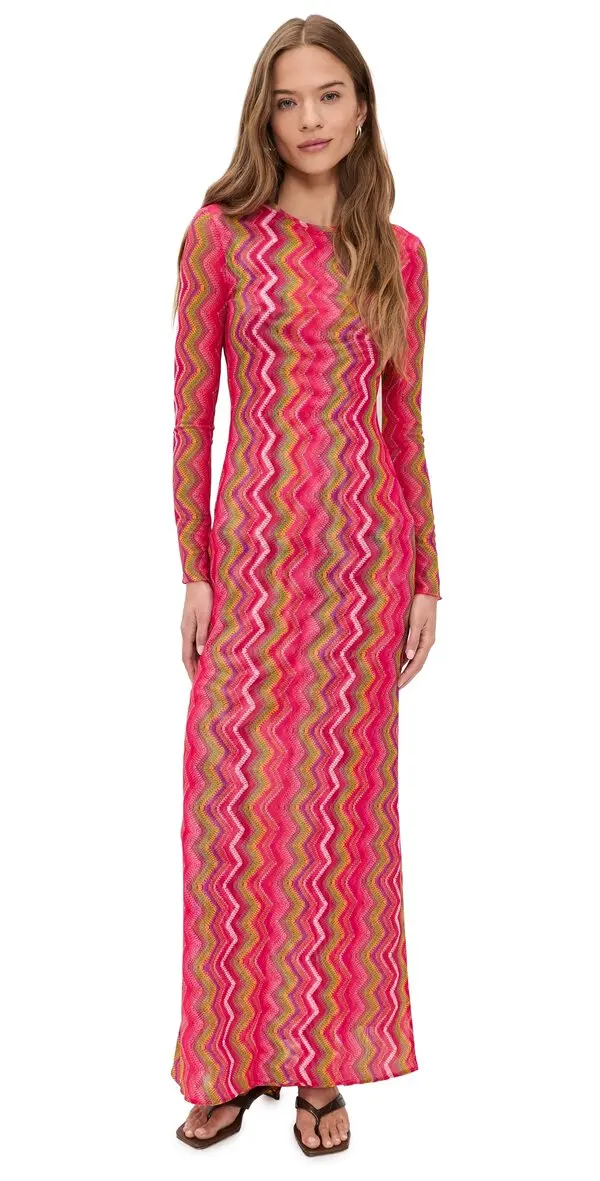 Eywasouls Malibu Scarlet Dress - Electric Wave Pink