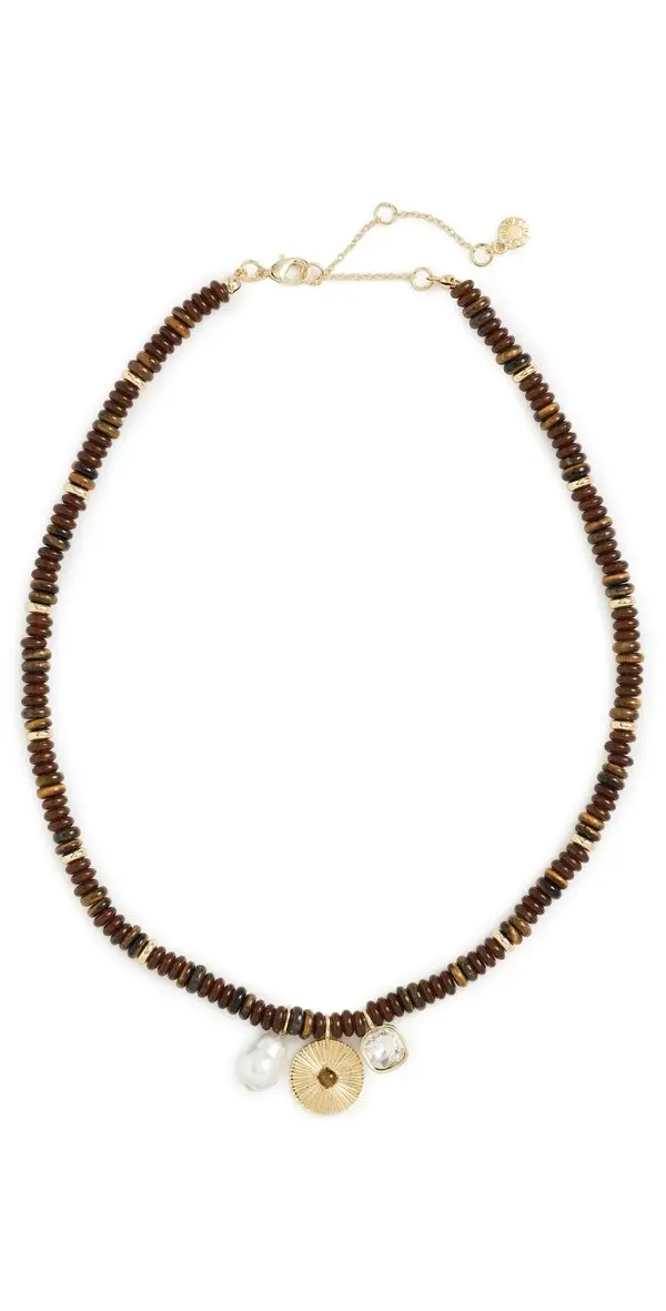 Baublebar Malia Semi-precious Charm Necklace - Brown