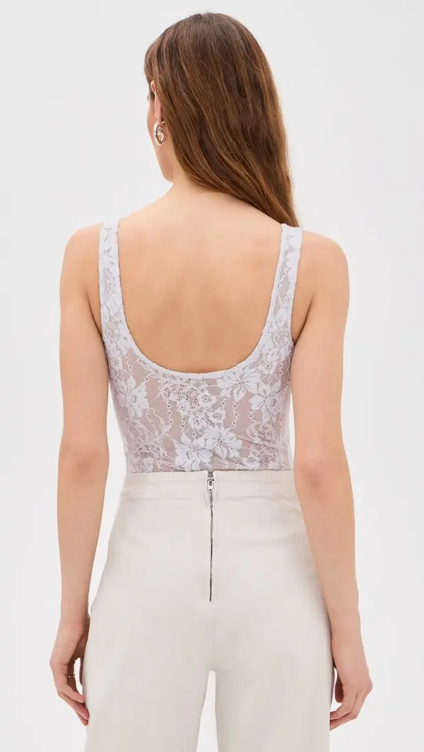 Zimmermann Lace Scoop Neck Bodysuit