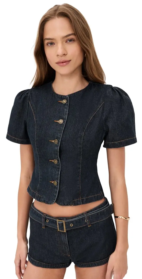 Lioness Femme Blouse - Dark Denim