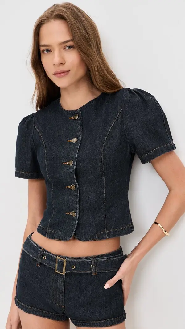 Lioness Femme Blouse - Dark Denim