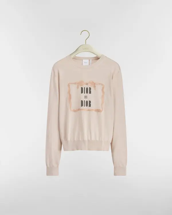 Dior Book Cover Sweater - Beige And Black Silk Knit