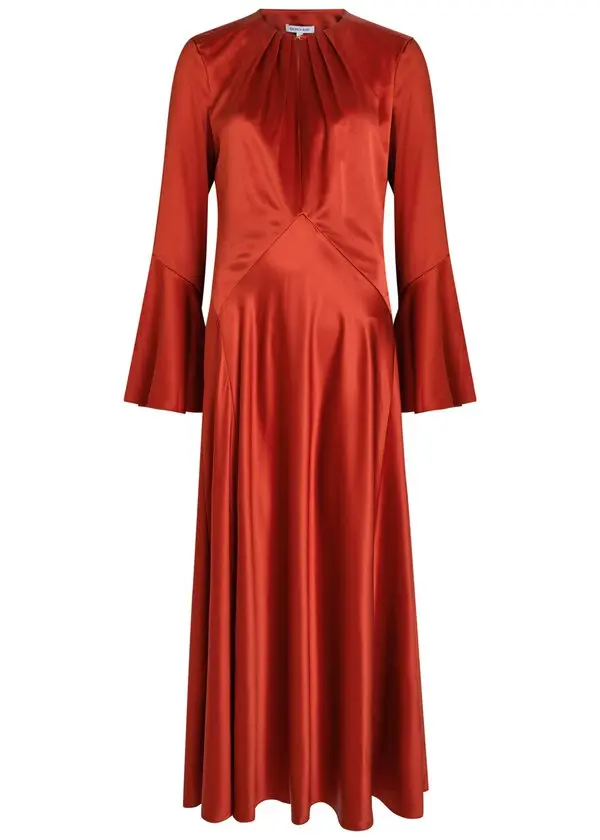 Veronica Beard Ezri Silk-blend Midi Dress - Red