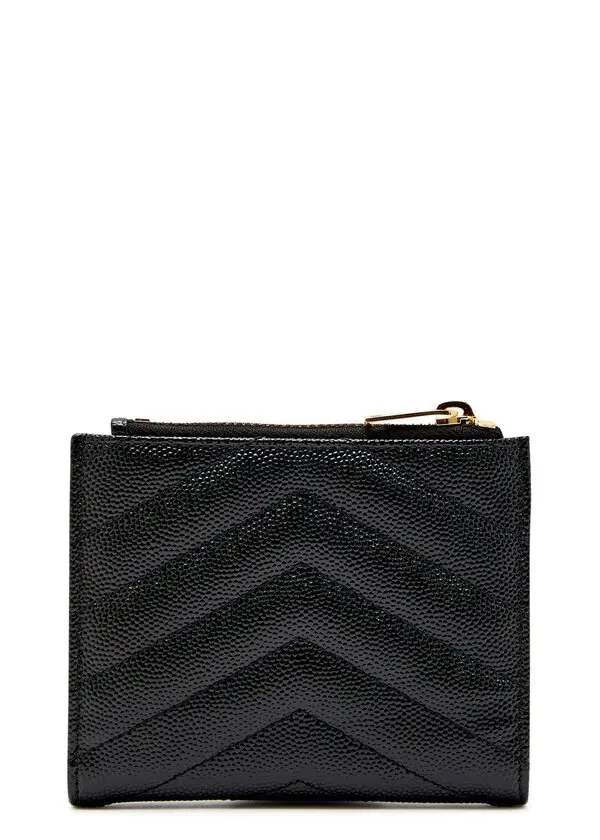 Saint Laurent Cassandre Pebbled Leather Wallet