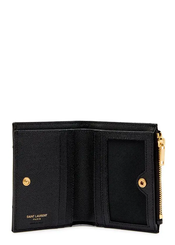 Saint Laurent Cassandre Pebbled Leather Wallet