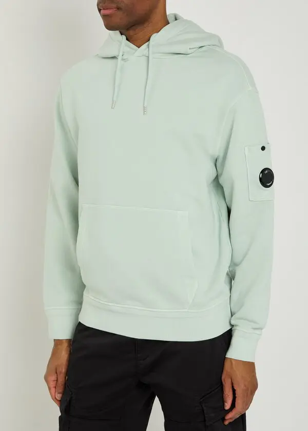 C.P. COMPANY Hooded Cotton Sweatshirt - Blue