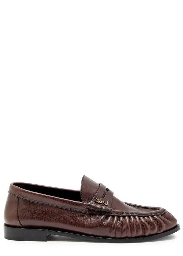 Saint Laurent Le Loafer 15 Leather Loafers - Brown