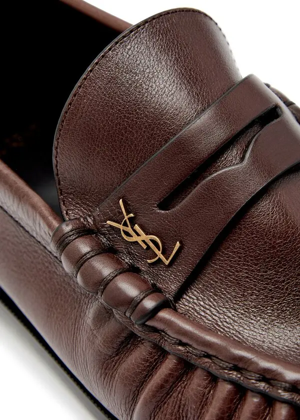 Saint Laurent Le Loafer 15 Leather Loafers - Brown