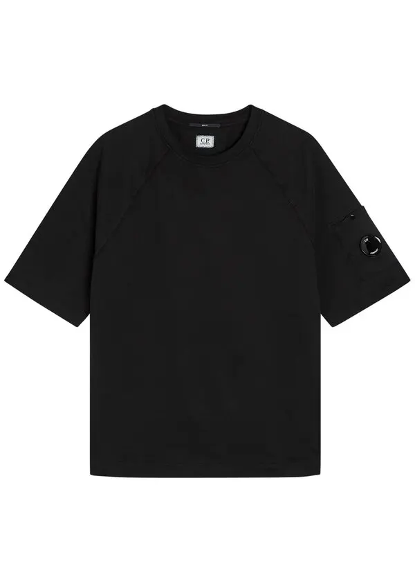 C.P. COMPANY Logo Cotton T-shirt - Black