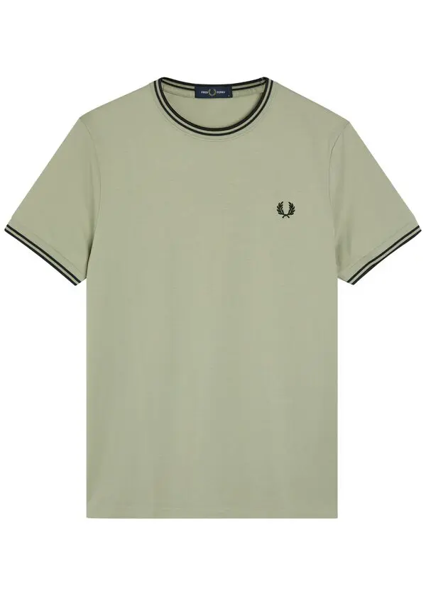 Fred Perry Embroidered Logo Cotton T-shirt - Green